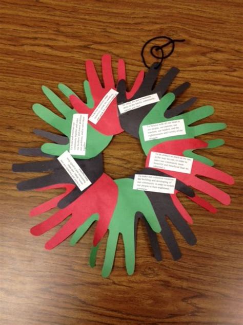 Kwanzaa Wreath Craft Project Kwanzaa Crafts Kwanzaa