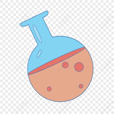 과학 일러스트 교육 요소 유리 원형 비이커입니다 만화 교육 도구 Png 일러스트 무료 다운로드 Lovepik