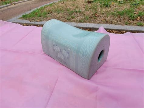 고려청자상감모란문침 高麗靑磁象嵌牡丹文枕 고려청자 베개 베개