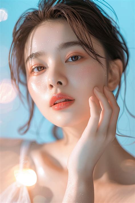 Ai数字艺术美女医美肖像人物摄影图 花瓣网