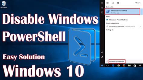Disable Windows Powershell In Windows 10 3 Fix Youtube
