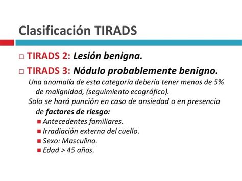 Nódulo Tiroideo Clasificación Ti Rad