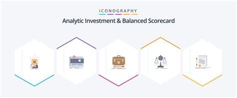 analytic investment and balanced scorecard 25 flat icon pack including