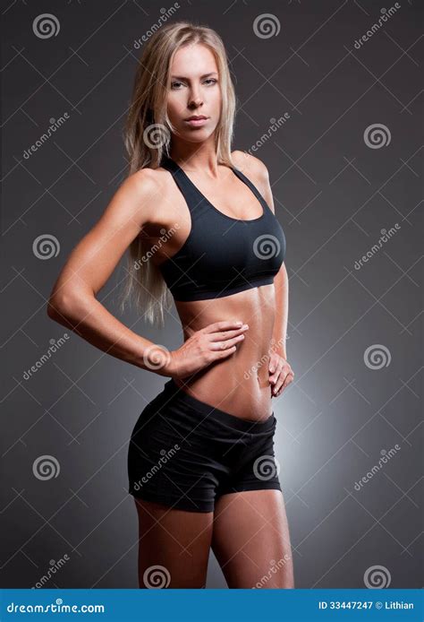 Very Fit Stock Image Image Of Proud Female Pants 33447247
