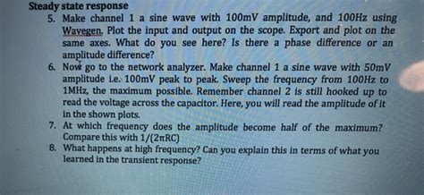 Solved Part Analog Discovery Lab Assignment Build The Chegg