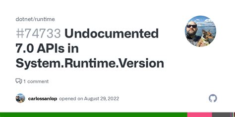 undocumented 7 0 apis in system runtime versioning · issue 74733 · dotnet runtime · github