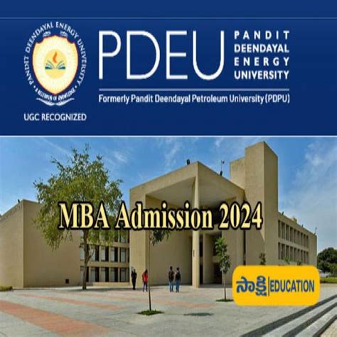 Pdeu Mba Admission 2024 Notification Sakshi Education