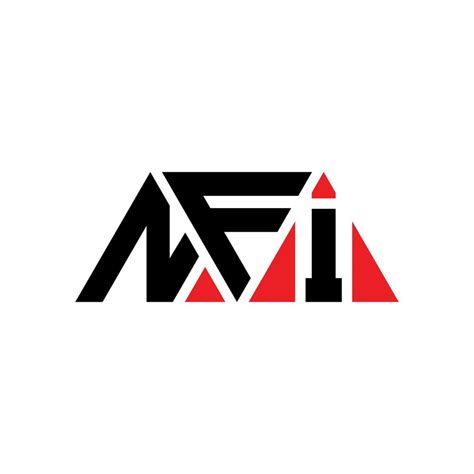 Nfi Triangle Letter Logo Design With Triangle Shape Nfi Triangle Logo