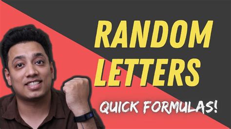 Generate Random Letters Youtube