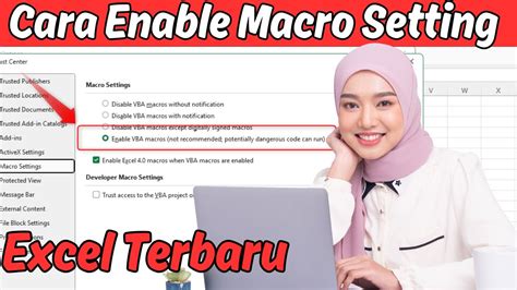 Cara Mengaktifkan Atau Enable Macros Di Excel Youtube