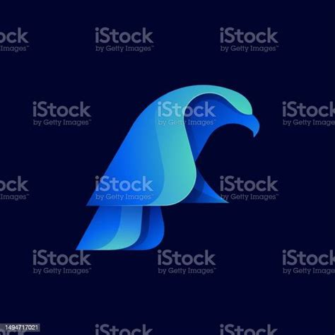 벡터 일러스트 레이 션 이글 그라디언트 다채로운 스타일 가금류에 대한 스톡 벡터 아트 및 기타 이미지 가금류 갈고리 발톱