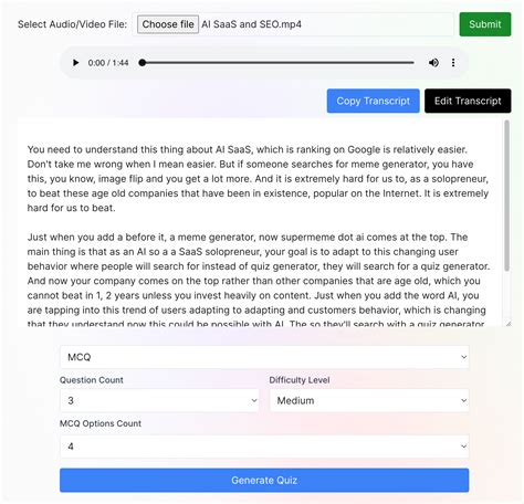 Questgen Ai Quiz Generator