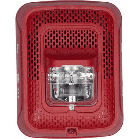 System Sensor Speaker Strobe Red Wall Century Fire Protection