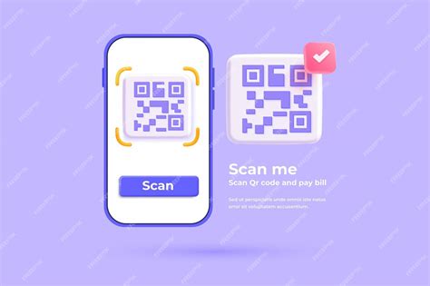 Premium Vector 3d Render Of Smartphone And Push Button To Scans Qr