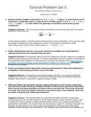 Econ Public Economics Problem Set Course Hero