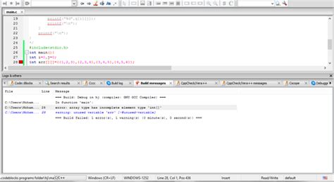 error array type has incomplete element type a platform for wireless