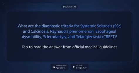 What Are The Diagnostic Criteria For Systemic Sclerosis Ssc And Calcinosis Raynauds
