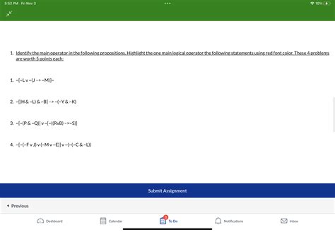 1 Identify The Main Operator In The Following