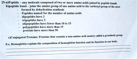 25 Apeptide Any Molecule Composed Of Two Or More Amino Acids Joined