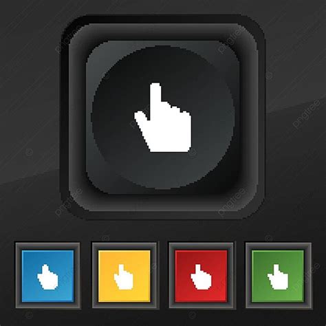 Colorful Cursor Buttons On Black Texture Vector Pixel Vector Arrow Vector Pixel Vector Arrow