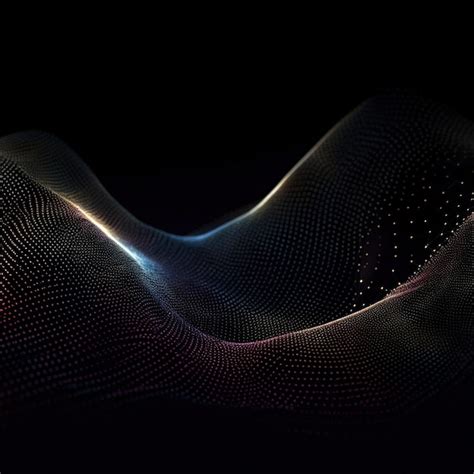 Premium Ai Image Abstract Digital Wave With Particles On Dark Background