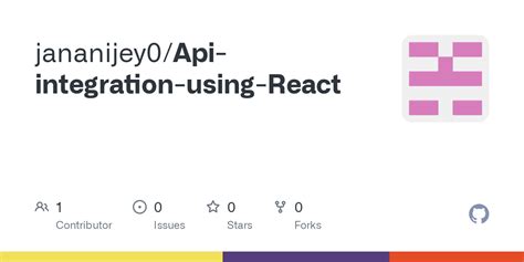 Github Jananijey0api Integration Using React