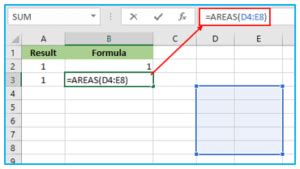 How To Use Areas Function In Excel