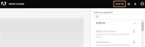 Adobe Admin Console