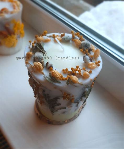 Ботаническая свеча с вербой Candle Making Candles