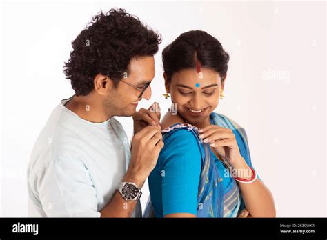 Husband Is Teasing His Wife Stock Photo Alamy