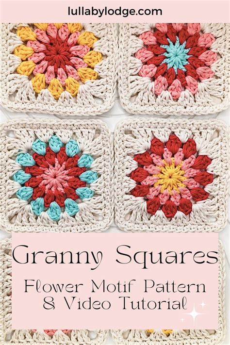 The Granny Flower Square Crochet Tutorial Granny Square Crochet