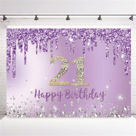 Purple Happy 2th Birthday Photography Background Girls Sweet 2th Years