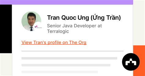 Tran Quoc Ung Ứng Trần Senior Java Developer At Terralogic The Org