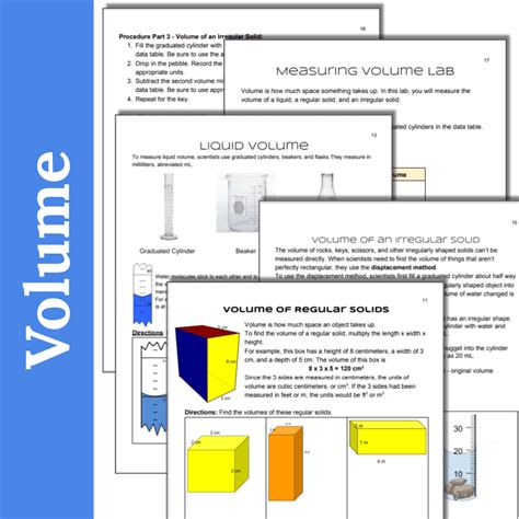 Mass And Volume Labs And Worksheets Just Add H2o Worksheets Library
