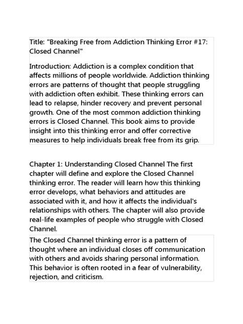 Thinking Error 17 Pdf Thought Psychotherapy