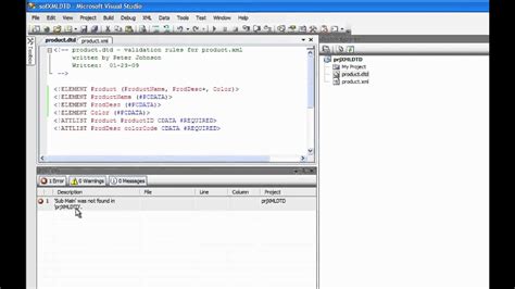 Xml Tools Built Into Visual Studio Youtube