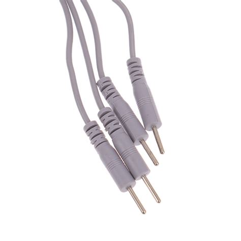 단위 근육 자극기 디지털 치료 기계용 전도성 표준 핀 연결 케이블 1 개 교체 전극 케이블 마사지 및 릴렉스