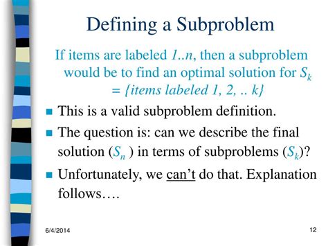 ppt cs 332 algorithms dynamic programming 0 1 knapsack problem powerpoint presentation id