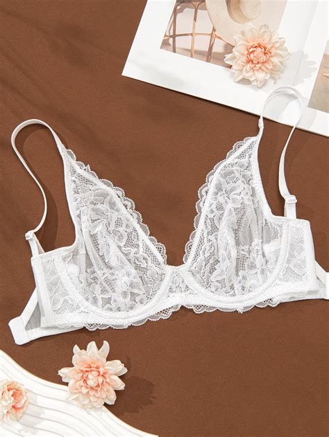 Deyllo Women S Sexy Lace Bra Non Padded Full Figue Underwire Support