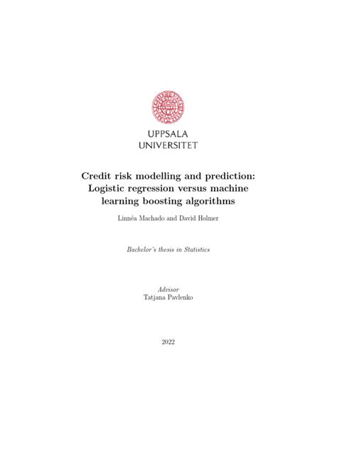 Fulltext01 Pdf Receiver Operating Characteristic Cross Validation