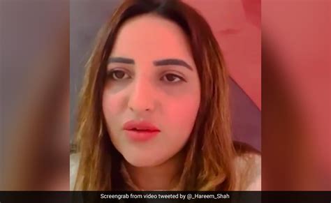 Pak Tiktok Star Hareem Shah Alleges Husband Kidnapped In Karachi Posts Video