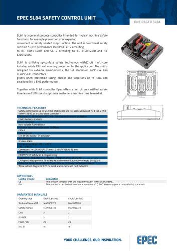 Epec Datasheet Ec44 Control Unit Epec Pdf Catalogs Technical