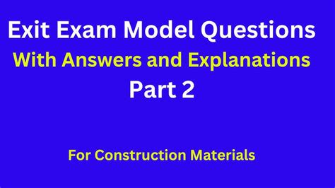 Exit Exam Model Questions Based On Ethiopian Ministry Of 53 Off