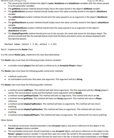 Solved Cse110 Principles Of Programming Assignment 08100