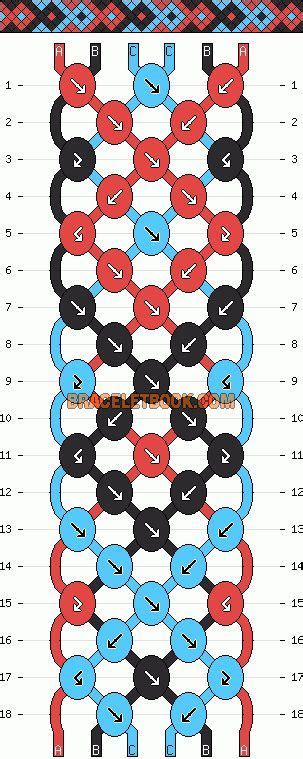 6 Strings 3 Colors 63 Más Friendship Bracelet Patterns Bracelet