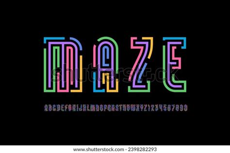 4 521 Maze Font Stock Vectors And Vector Art Shutterstock