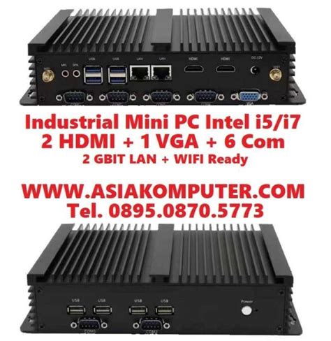 Promo Industrial Mini PC I7 Dual LAN 2 HDMI 1 VGA 6 Serial Komputer Fanless Diskon 23 Di Seller