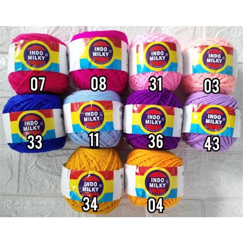Jual Benang Rajut Indo Milky Milk Cotton Shopee Indonesia