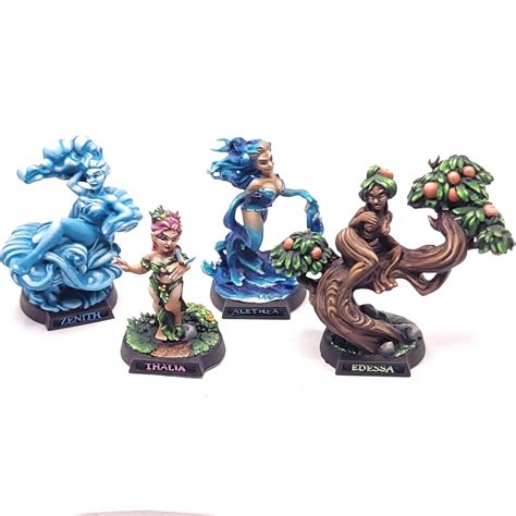 3d Printable Nymphs Of Estrea Six Nymphs By Moonlight Minis
