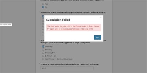 Failed Editing Data From Submitted Forms Data Management
